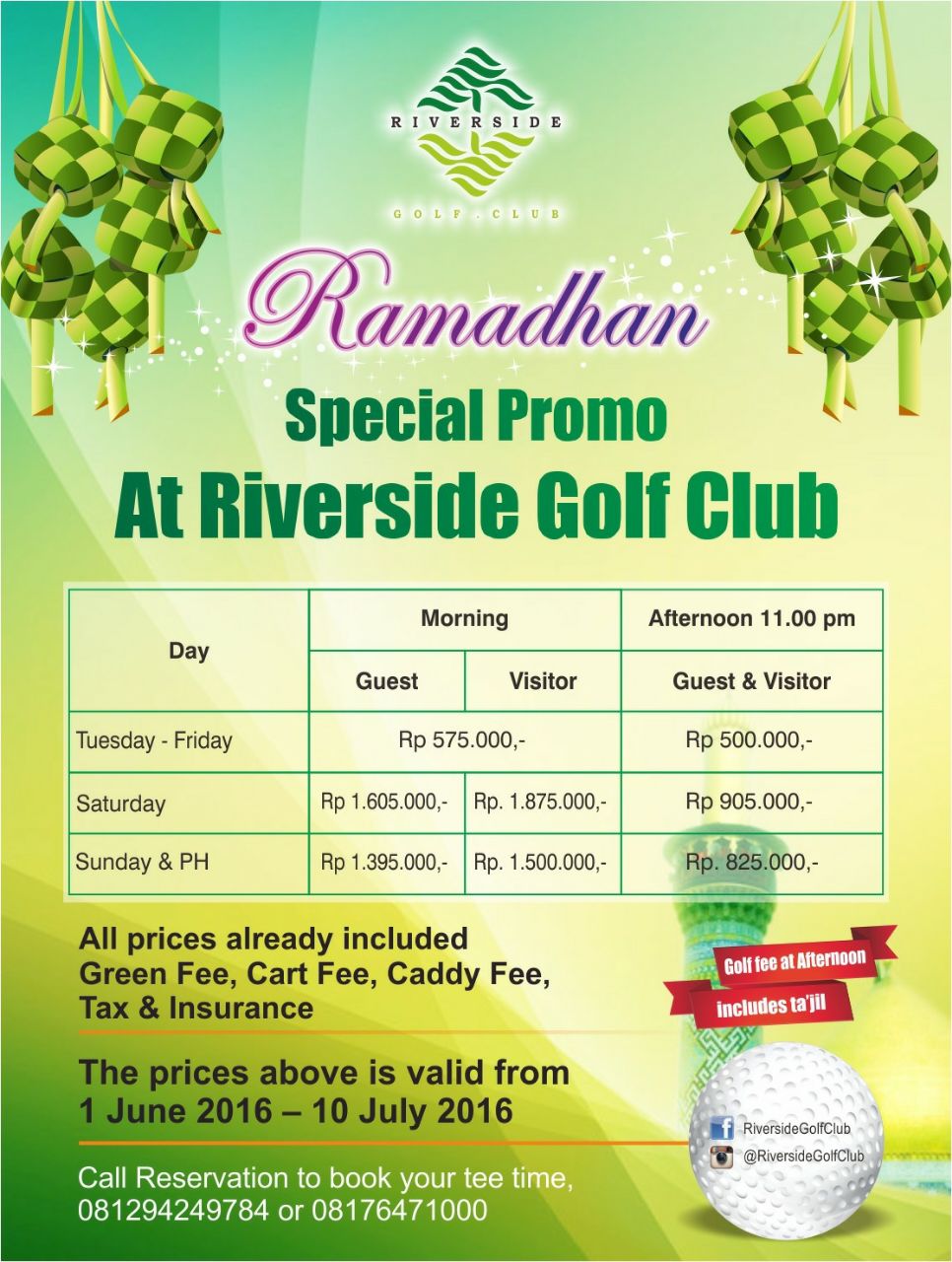 Promo Golf: Riverside - Ramadhan Package 2016 | Informasi Golf ...
