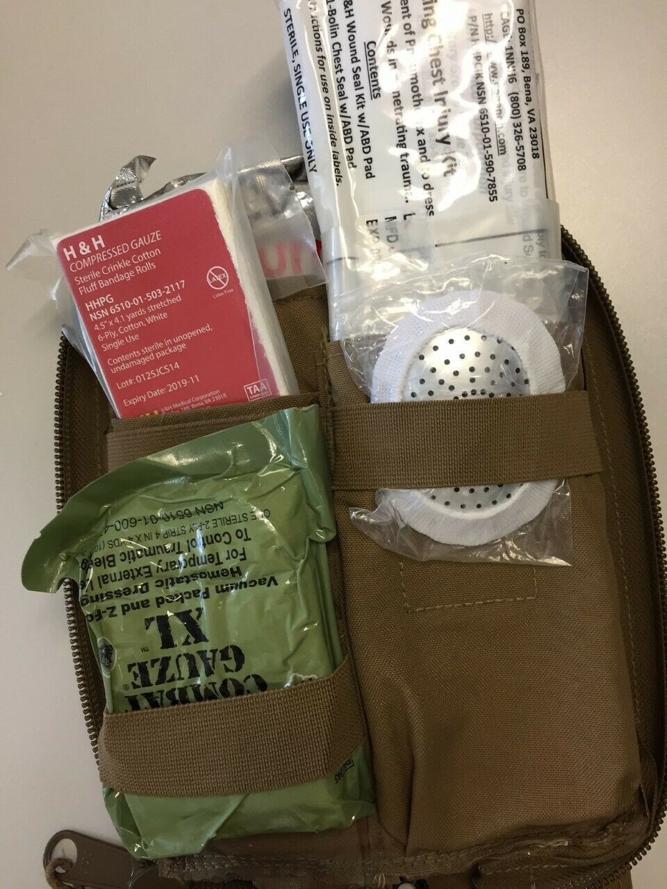 Webbingbabel: USMC First Aid Kit 1 IFAK - 2014