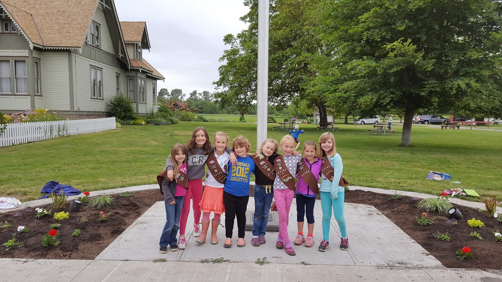 Avery and Annalise: Girl Scout Planting