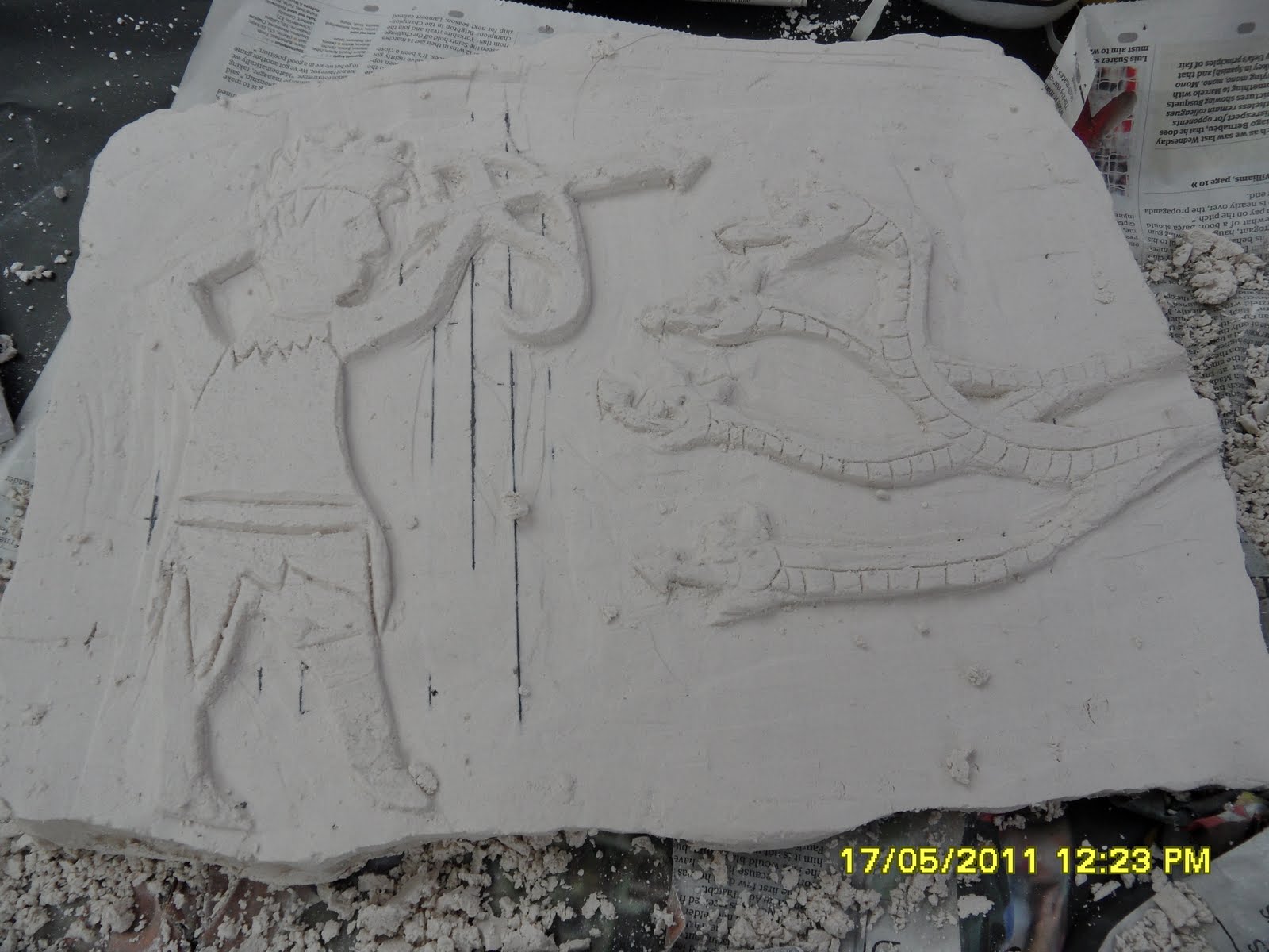 GREEK MYTHOLOGY: CARVING OF DESIGN ON TABLETS