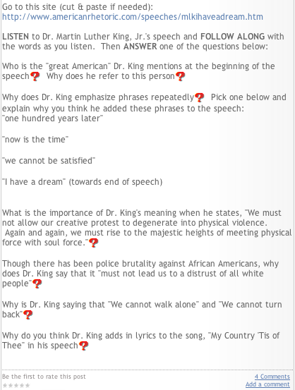 Teaching Has Spilled Into My Everyday Life: Happy Birthday Dr. King!!!