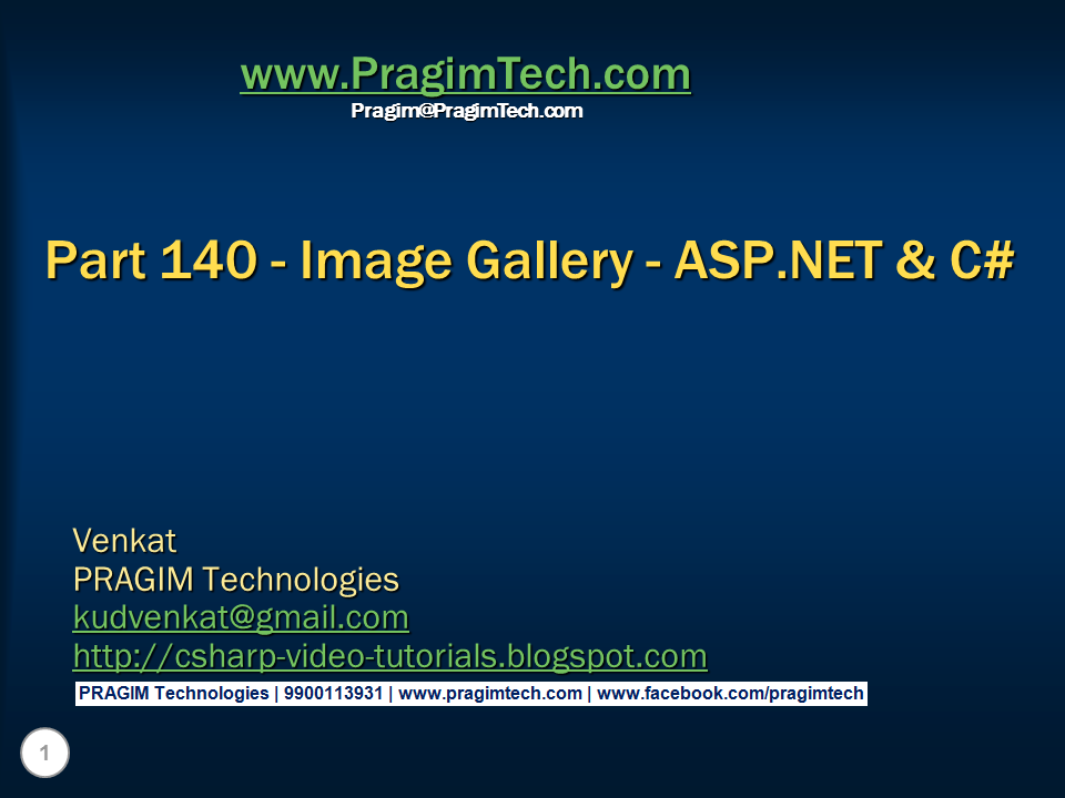 Sql server, .net and c# video tutorial: Part 140 - Image Gallery - ASP ...