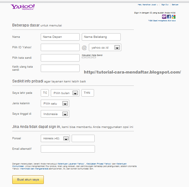 Cara Mendaftar Email Yahoo Indonesia | Cara Ini Itu