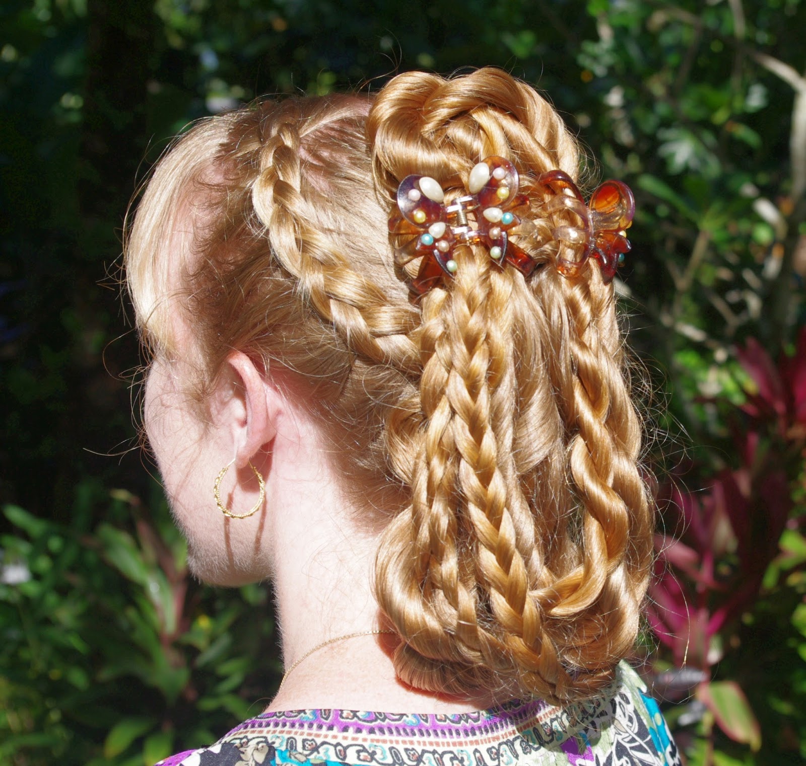 Braids & Hairstyles for Super Long Hair: Fancy Multi-Braids Ponytail