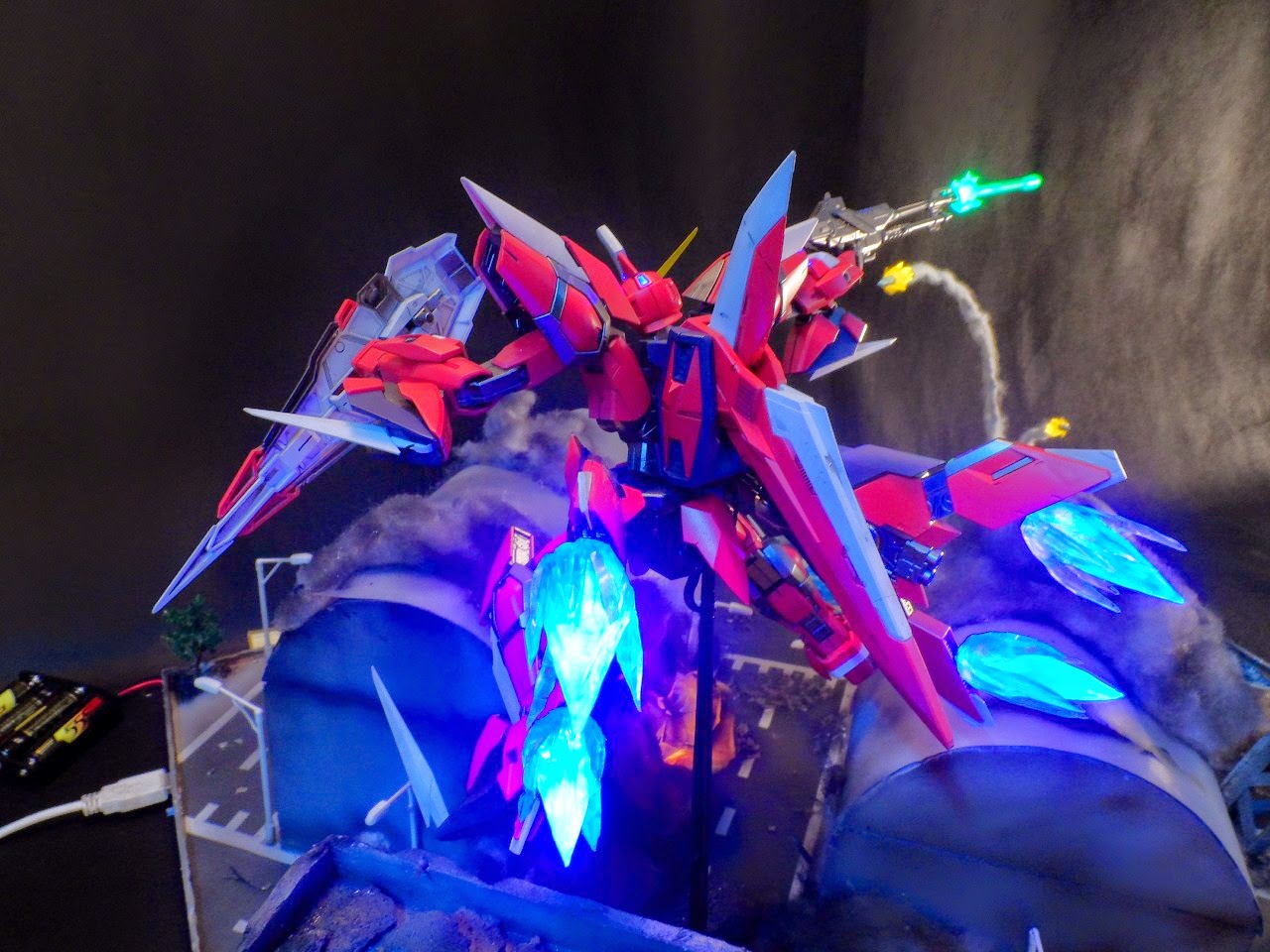 Custom Build: MG 1/100 Aegis Gundam with LED light and Diorama