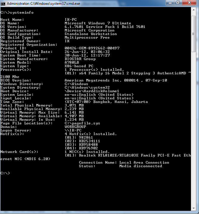 Menampilkan Informasi Sistem | Ilmu dan Tutorial Komputer Gratis
