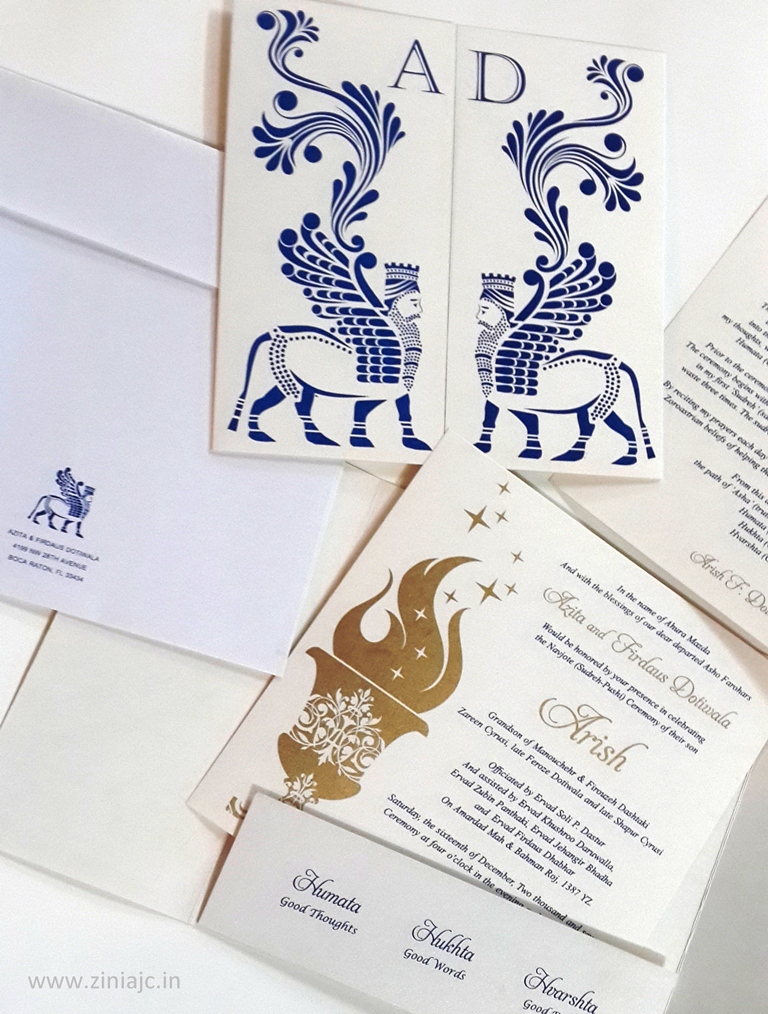 ZINIA JC : Navjote Invitation Cards For A Boy