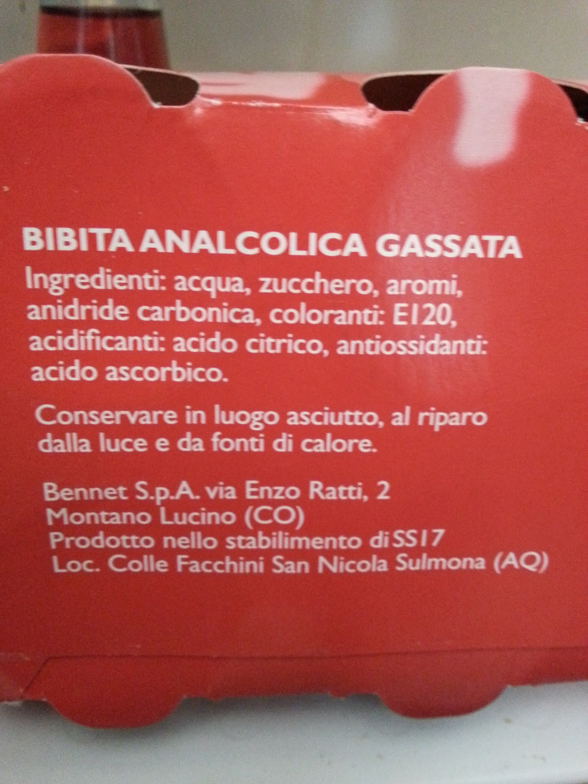 Nutrizionismi: Colorante E120