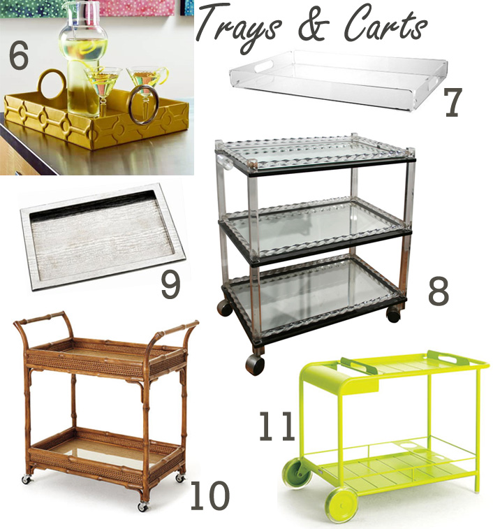 belle maison: Chic Bar Carts = Cocktail Ready