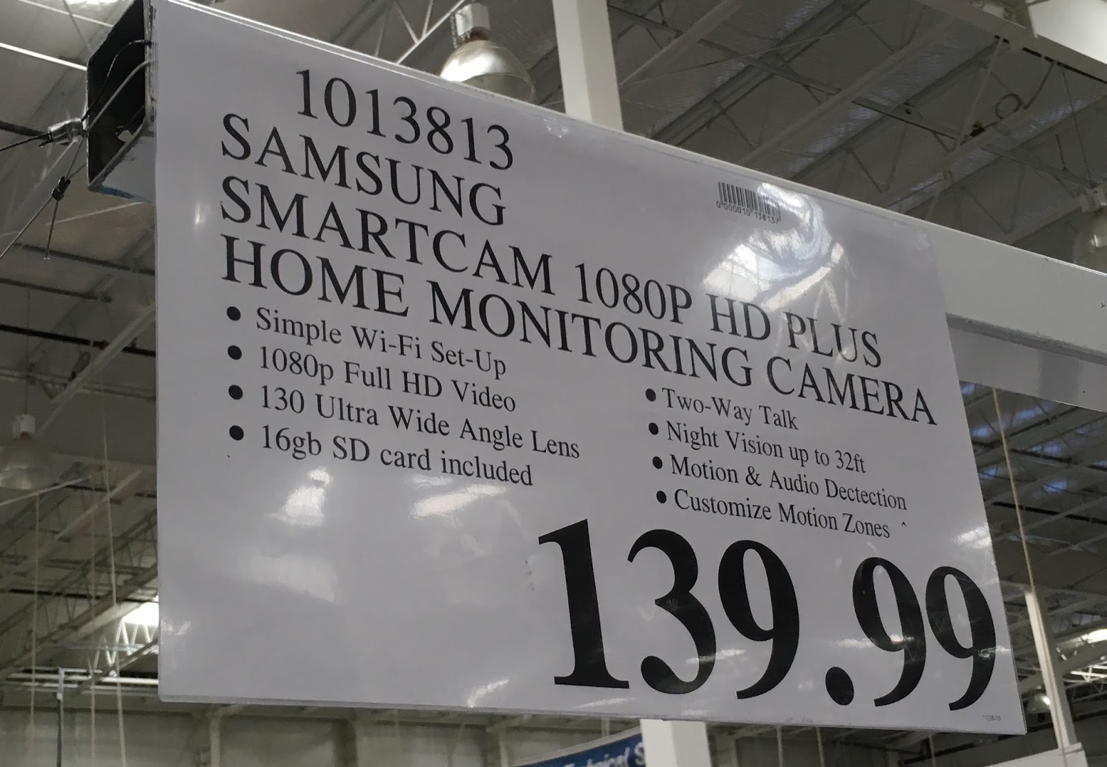 Samsung SmartCam HD Plus Home Monitoring Camera SNH-V6414BN | Costco ...