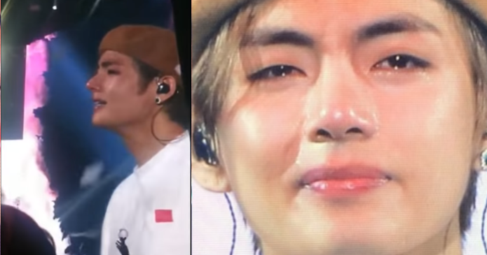 BTS's V cry in tears at Paris Finale Love Myself Concert, Fans React ...