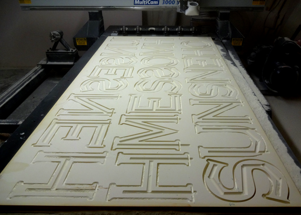 Routing two piece letters - Precision Board