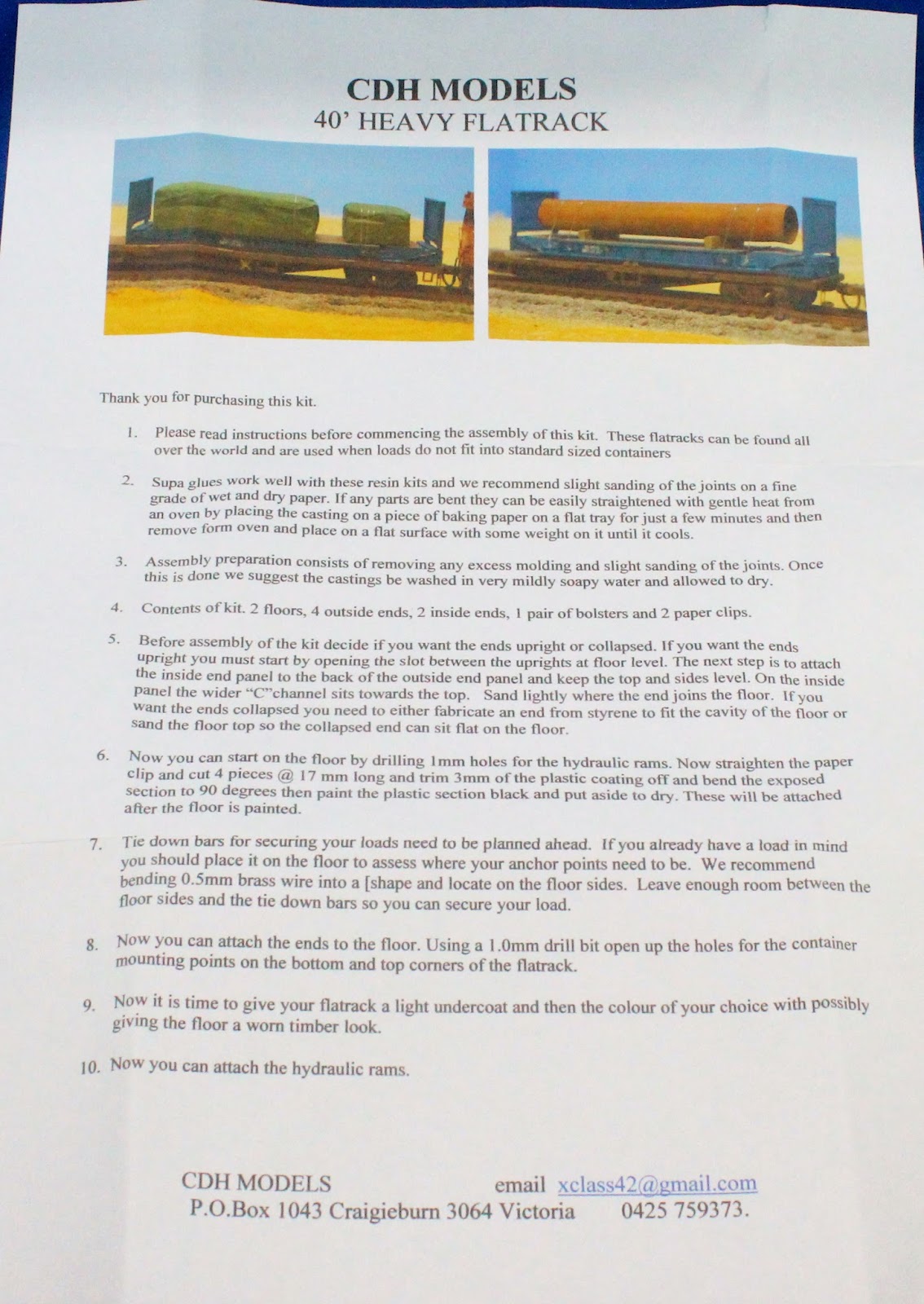 rusted2therails: CDH Models 40' Heavy flatrack