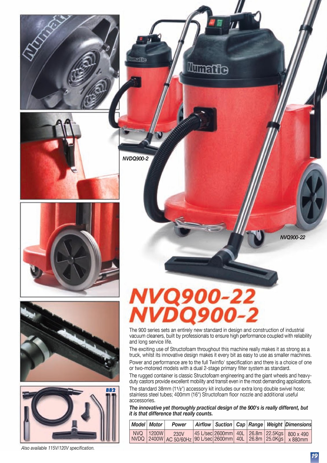 Numatic Cleancare 2007 Product Range