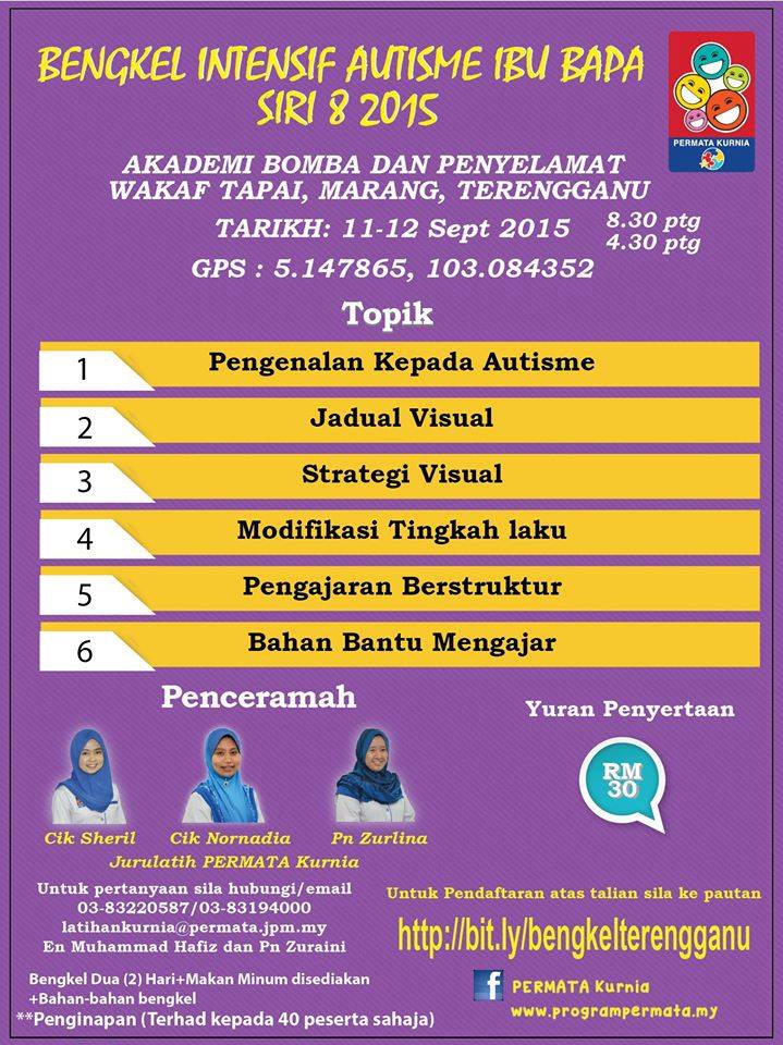 Bengkel Intensif Autisme Jelajah Negeri Terengganu - PERMATA KURNIA ...