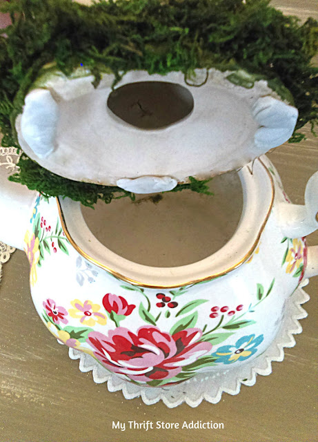 Upcycled Dollar Store Teapot Fairy Garden | My Thrift Store Addiction