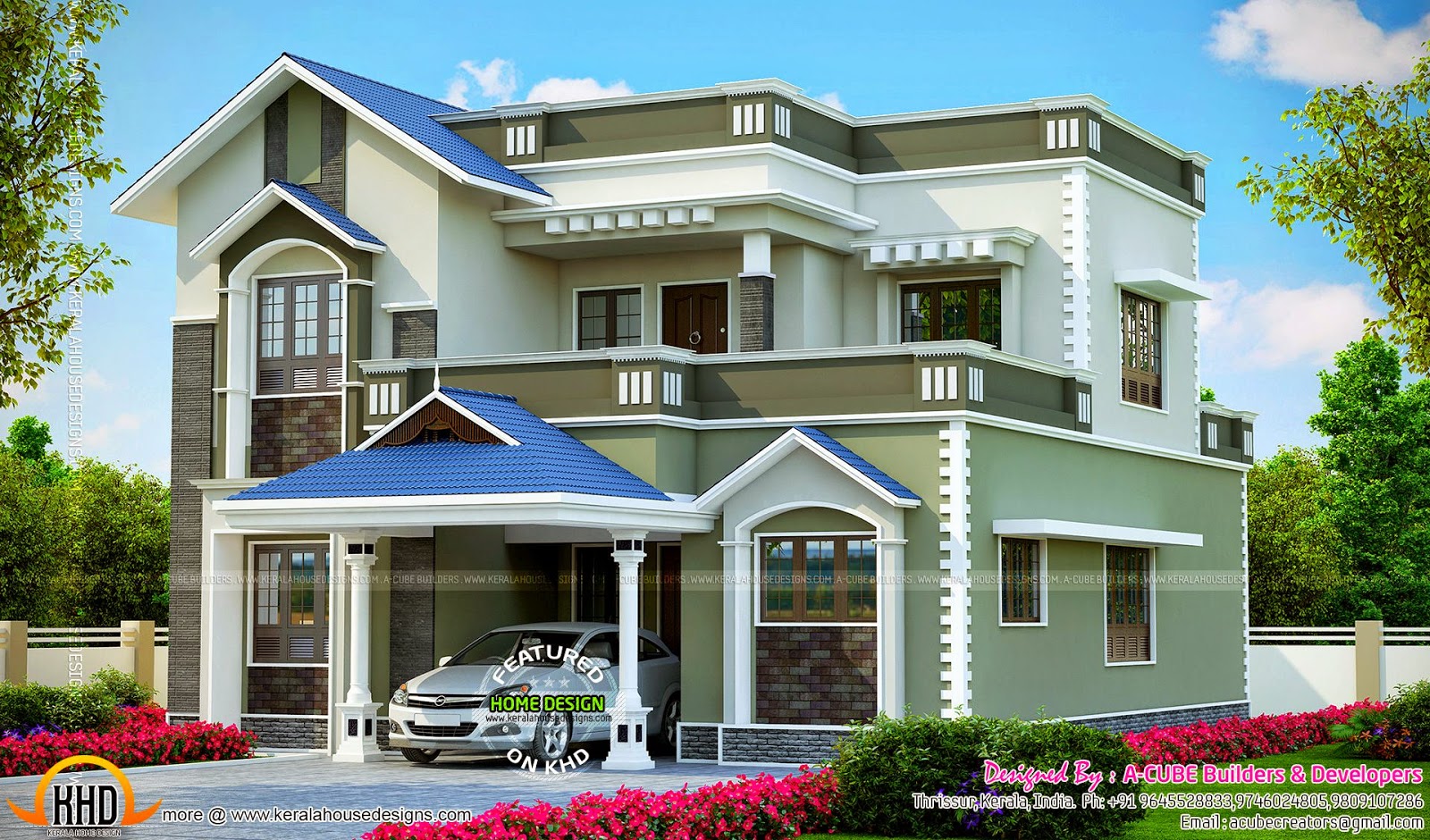 2406 square feet beautiful villa - Kerala Home Design and Floor Plans ...