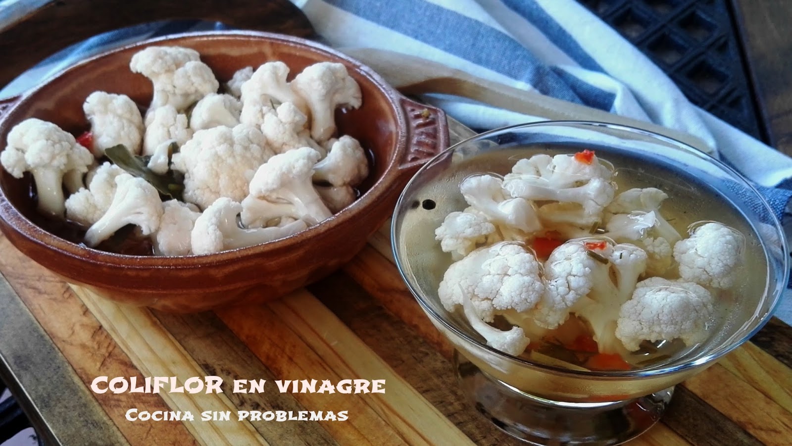 cocina sin problemas: Coliflor en vinagre, encurtidos.