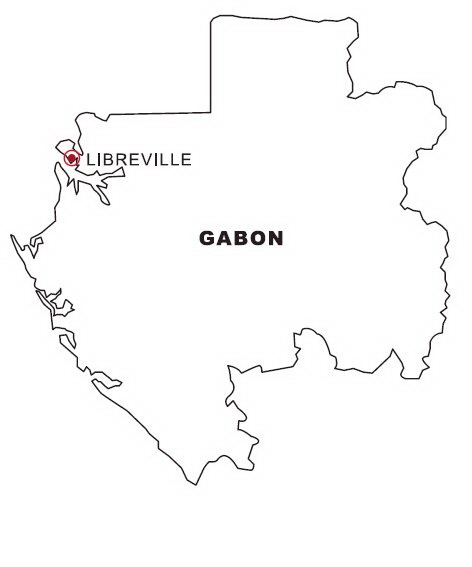 Coloring map of Gabon | COLOR AREA
