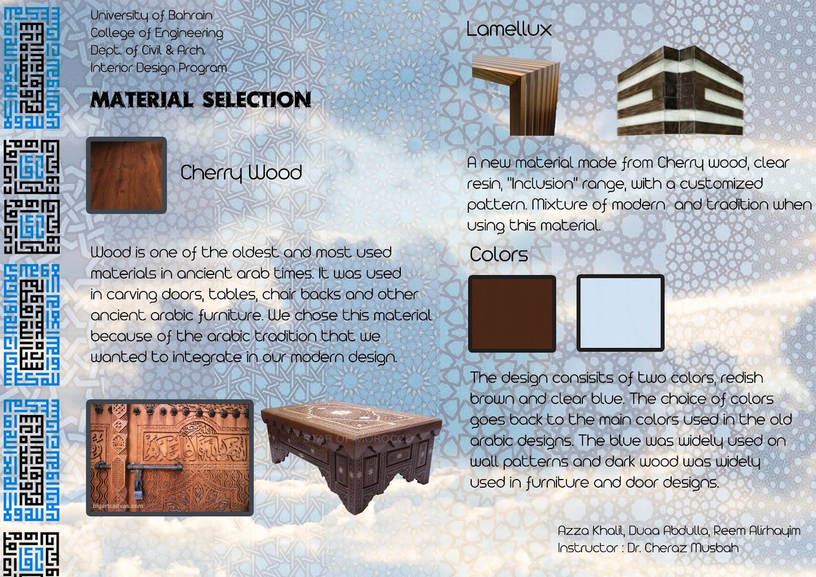 DOAA ABDALLA'S PORTFOLIO: Islamic Furniture and Ornamentation