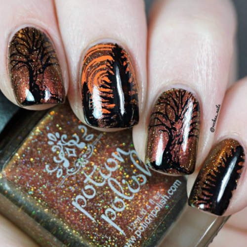 Root Beer Glitter Fall Forest Skies and Inspirational Nail Art Essentials