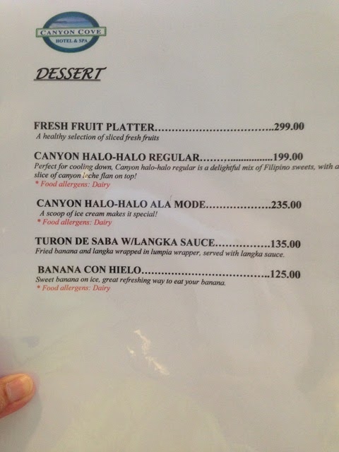 ERICJAZ FOODIES: DINNER AT CANYON COVE