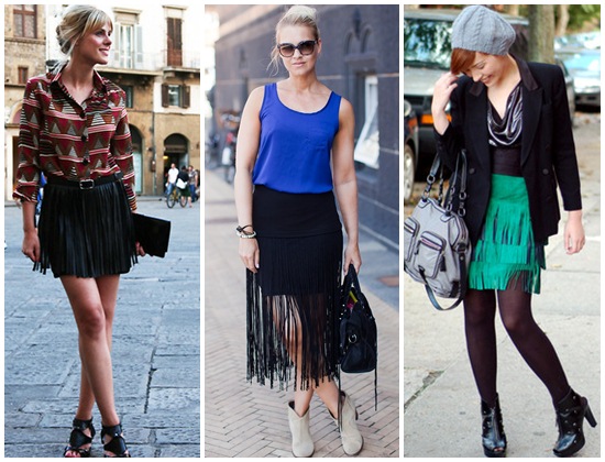 Doce Vida: Como usar franjas nas roupas