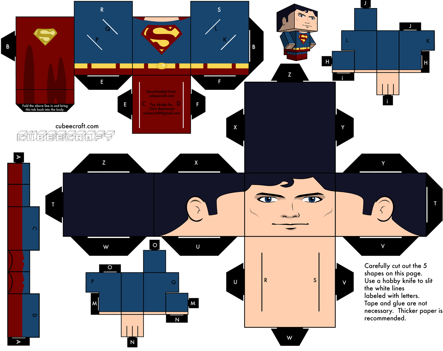 Adel's Book: Cube Paper Craft Some Super Human