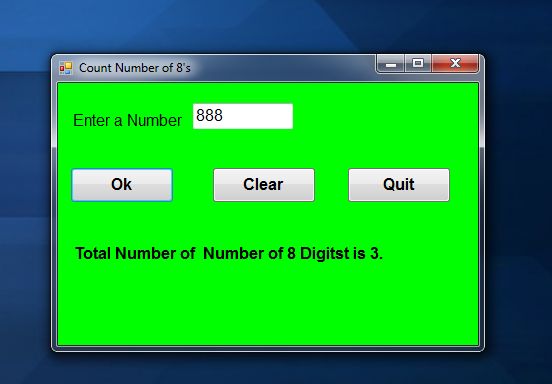 Free Programming Source Codes And Computer Programming Tutorials Count Number Of Eight Digits