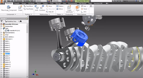 วิธีการเขียน3D หัวลูกสูบของเครื่องยนต์ V12 engine ด้วยโปรแกรม Autodesk ...