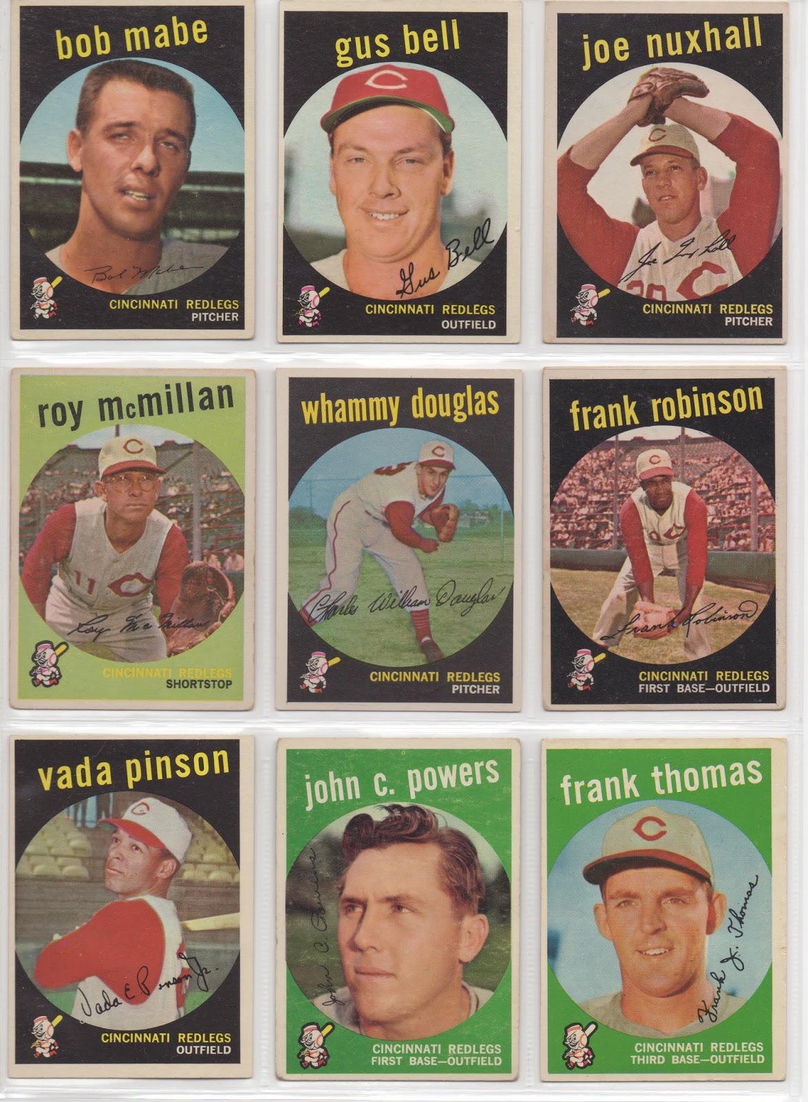 Cincinnati Reds Baseball Card Collector: 1959 Topps Cincinnati Reds ...