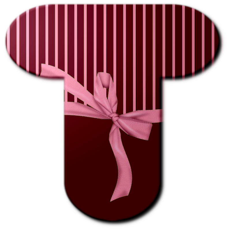 M. Michielin Alphabets: ALFABETO LAÇO ROSA PNG, SOFT PINK RIBBON ...