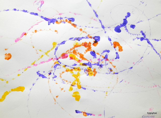 Tippytoe Crafts: Spinning Top Art