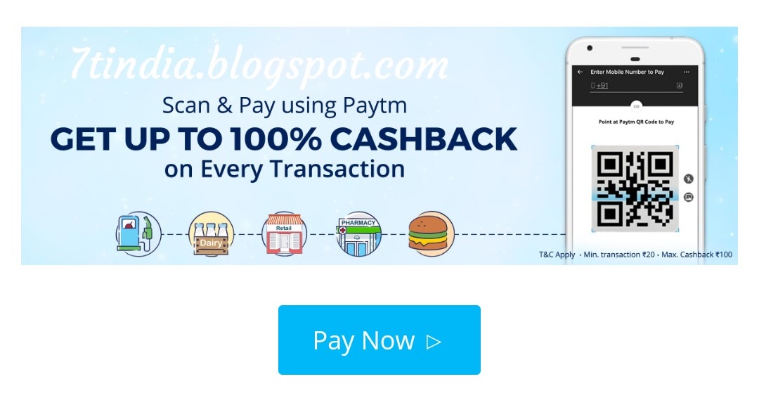 Paytm loot trick:-Scan and pay using your paytm wallet and get 100% ...
