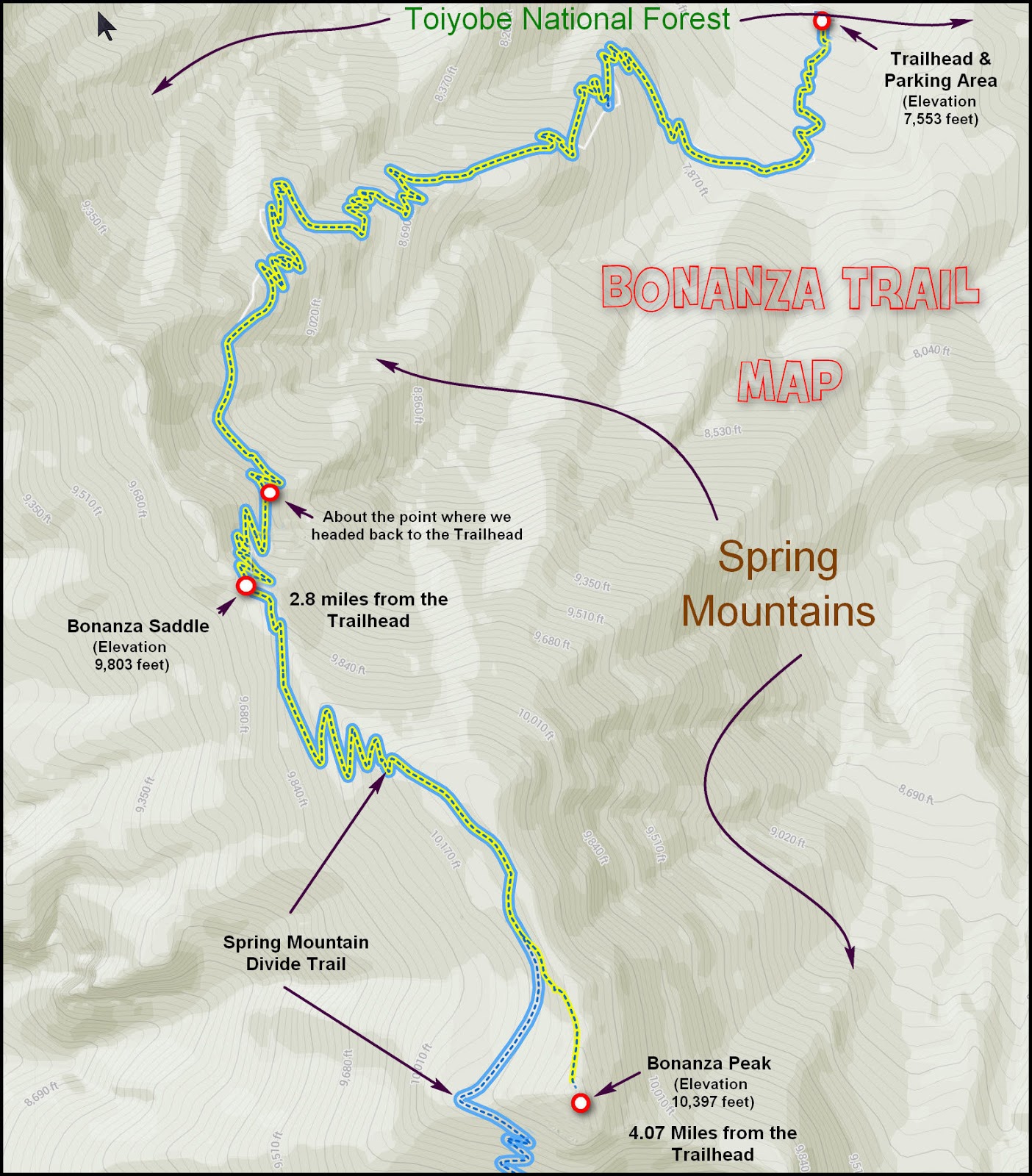 Ken's Photo Gallery: Bonanza Trail Hike - Notes for 07/03/2017