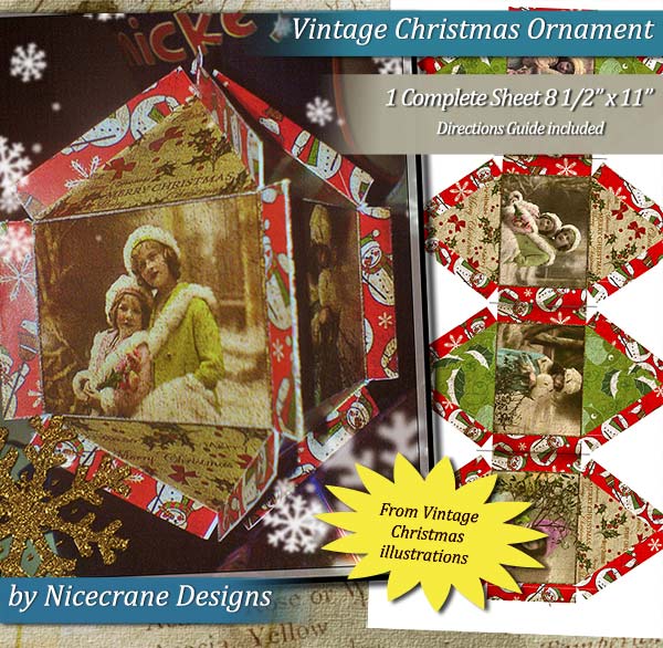 Nicecrane Designs: Xmas Ornament and freebie