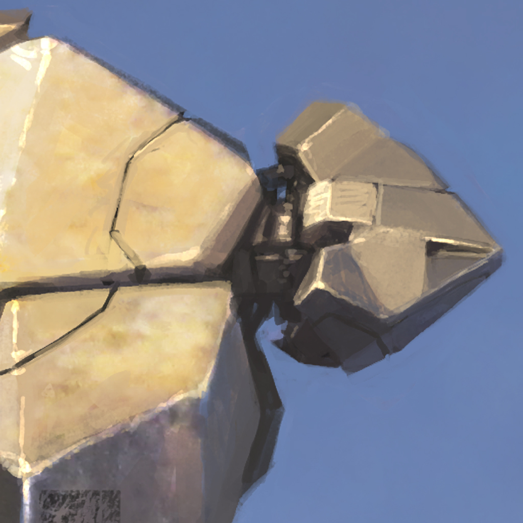 DRAWTHROUGH jr.: rock bot with rider - detail shots