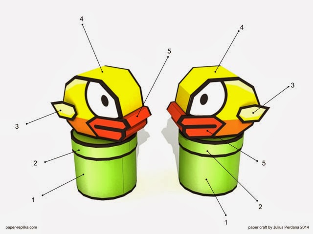 Flappy Bird Papercraft | Papercraft Paradise | PaperCrafts | Paper ...