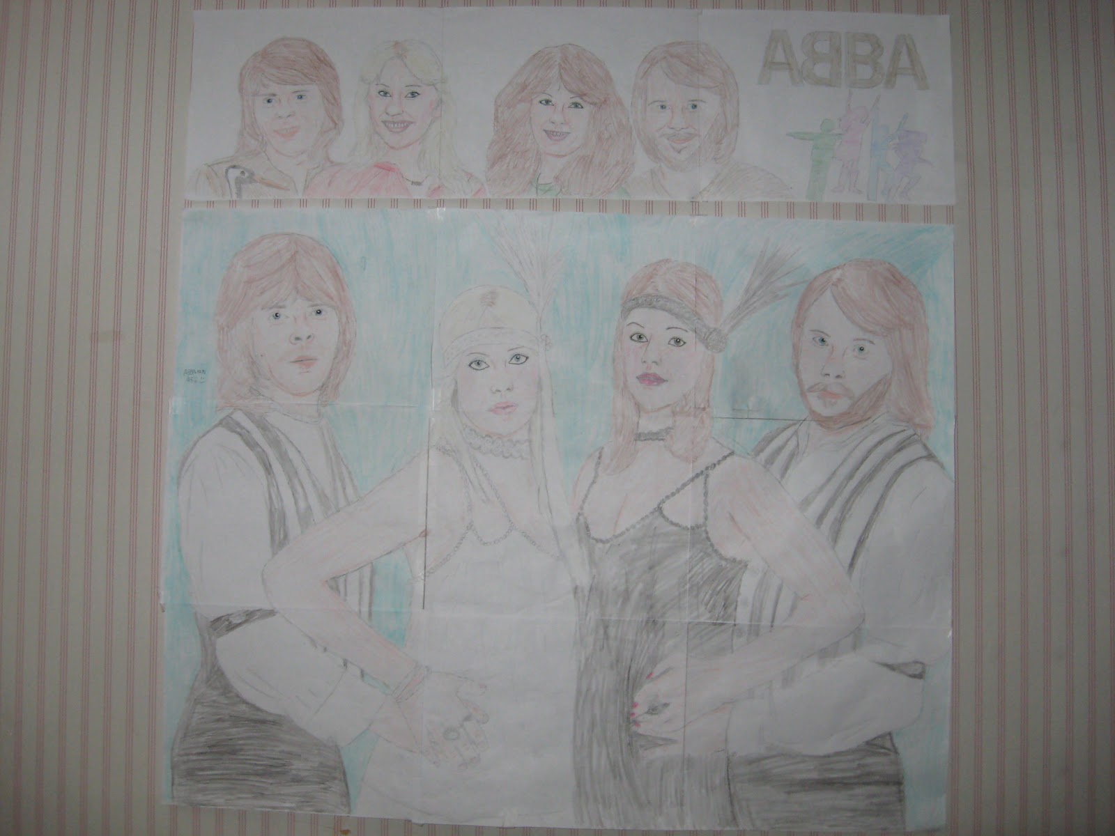 ABBAFan456's Blog: More ABBA Drawings! + My Big ABBA Picture
