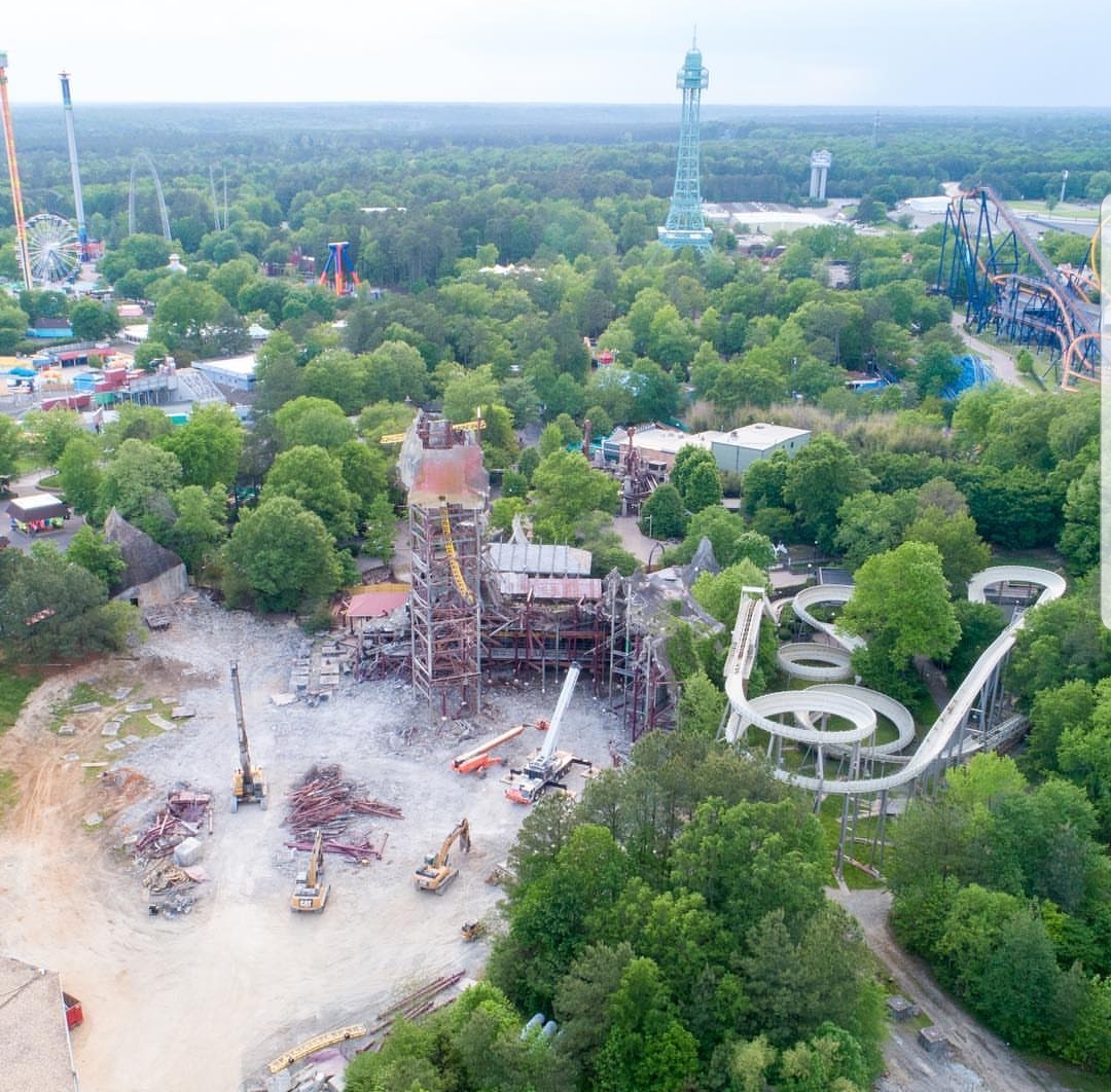 Volcano Demolition Update, Kings Dominion - AmusementInsider | Fun ...
