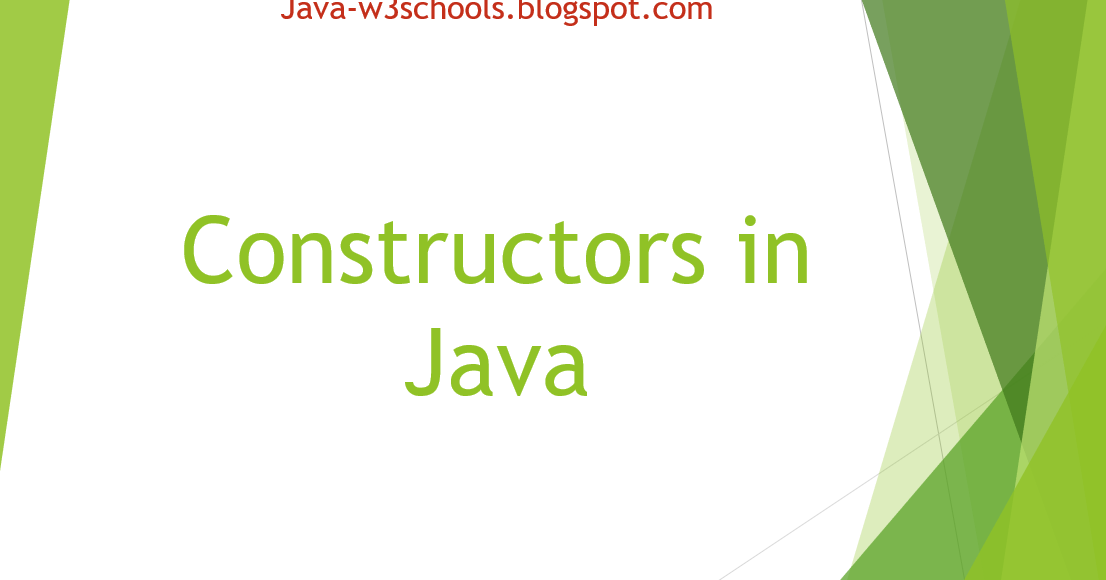 Types Of Constructors In Java 