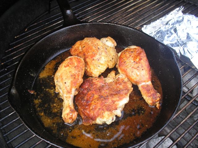 The Briny Lemon: "Grilled" Fried Chicken and Potatoes