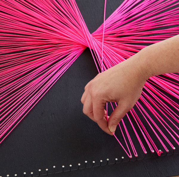 Girl With A Surfboard: String Art DIY