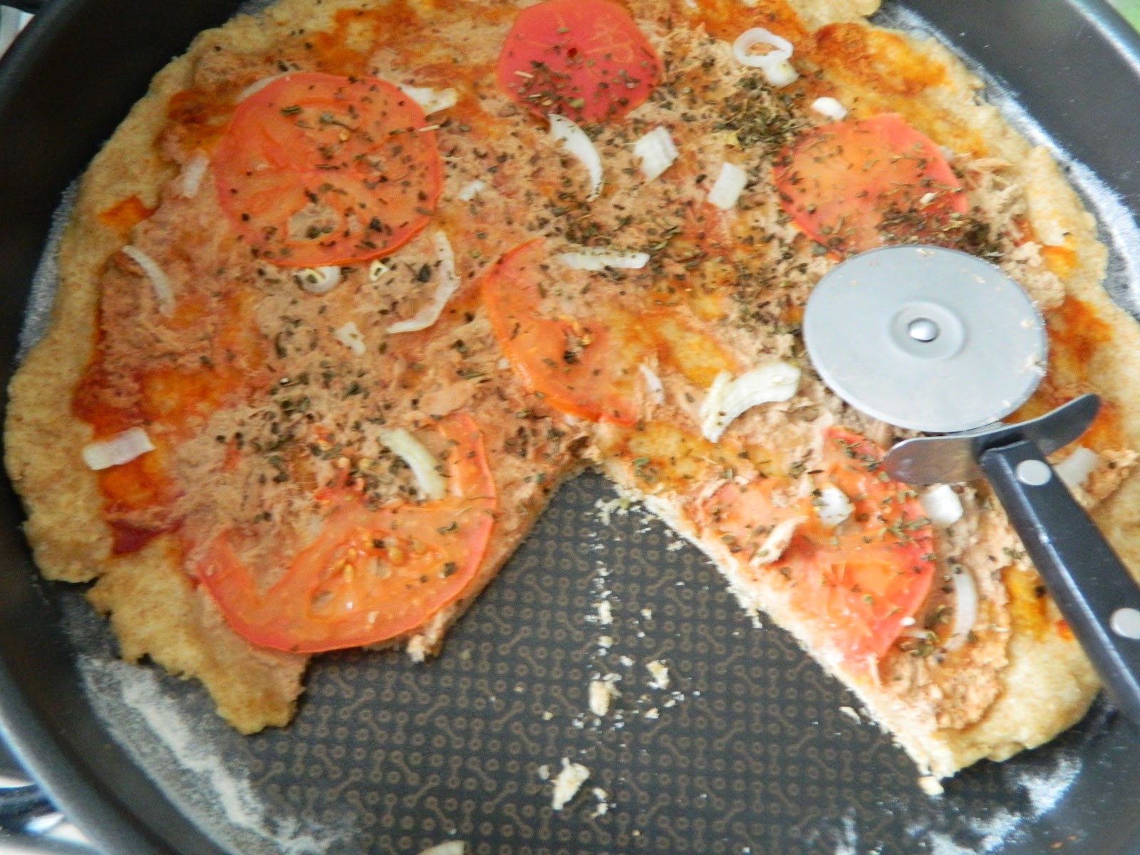 A cozinha de João: Pizza com recheio e massa sem leite e derivados