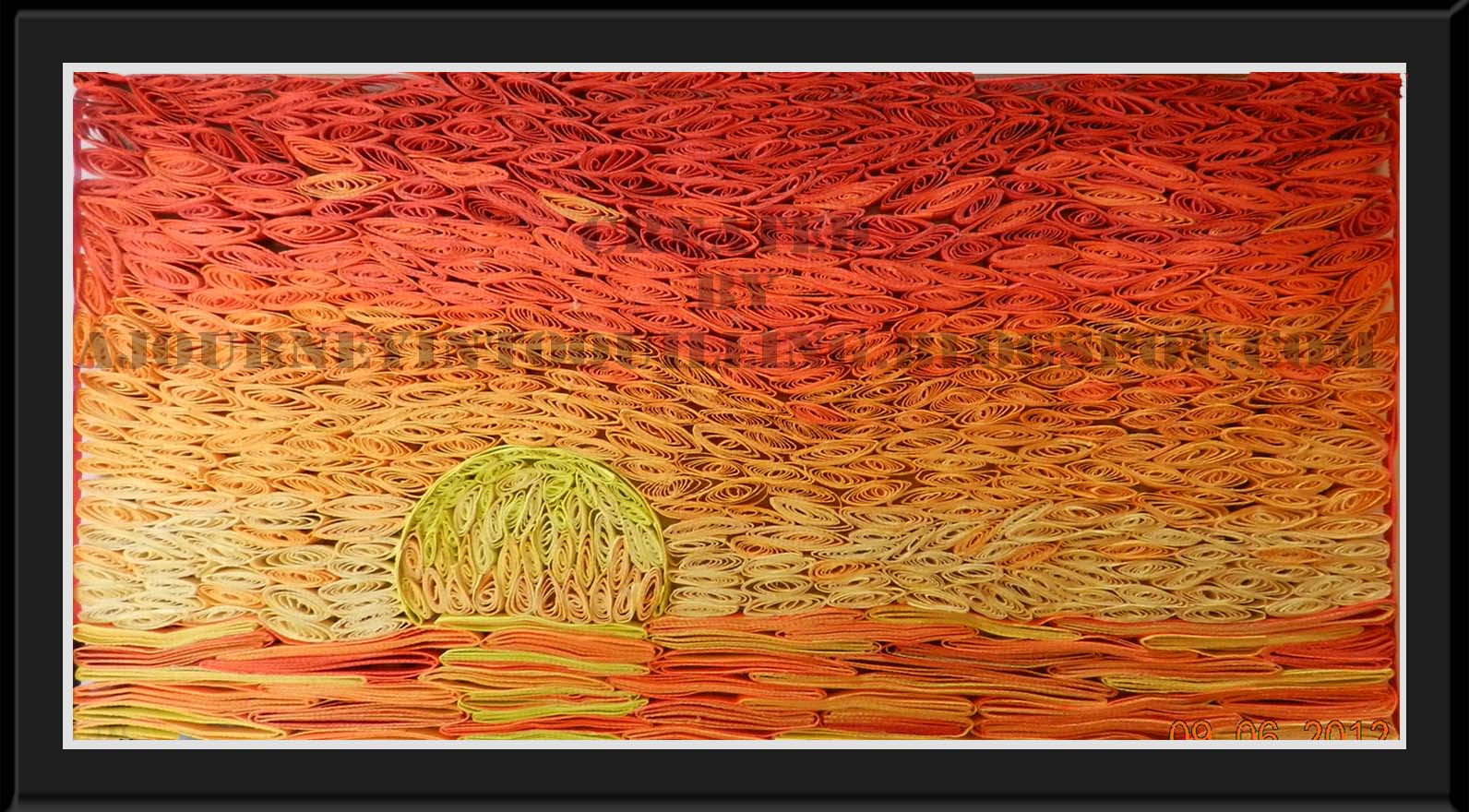 A Journey into Quilling & Paper Crafting: Orange Sunset- Quilled ...