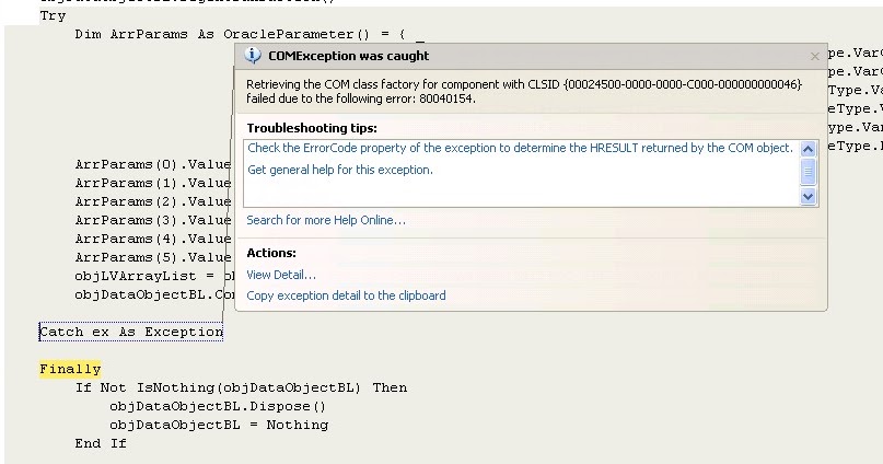 Dotnet Tech Simplified Retrieving The Com Class Factory For Component With Clsid {00024500