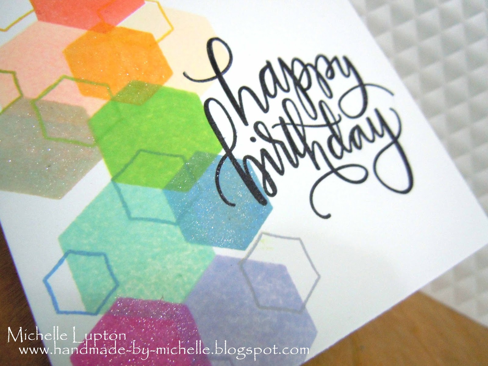 Handmade by Michelle: Rainbow hexagons