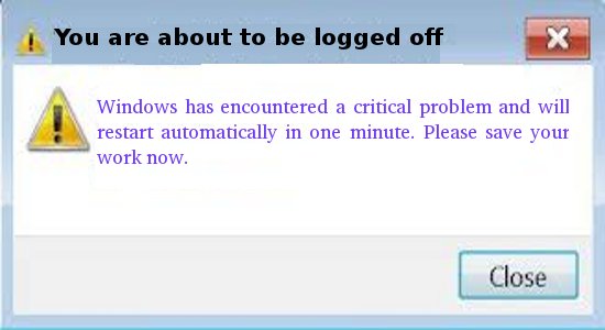 Remove Adware: Delete You are about to be logged off : Remove You are ...