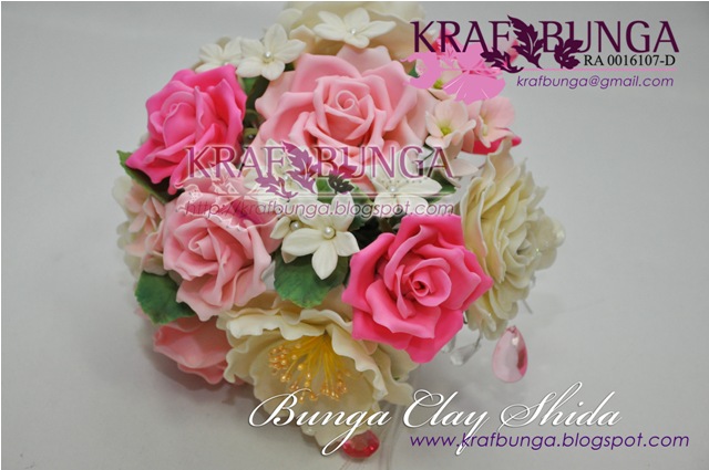 Clay flowers by Krafbunga