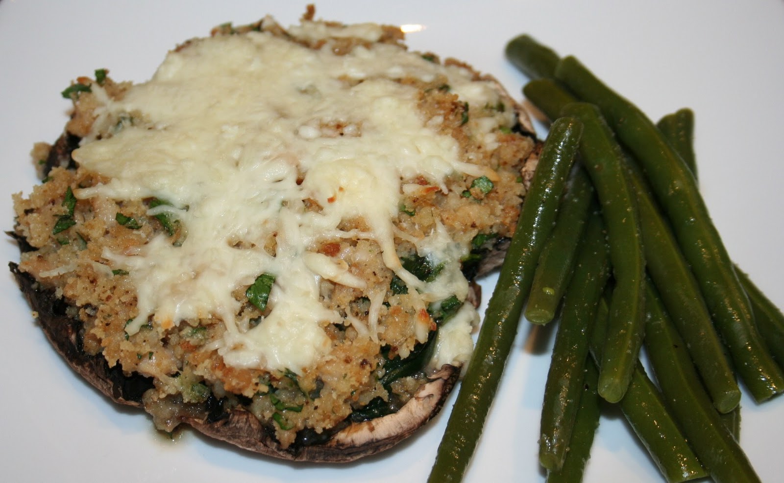 Italian-Fusion: Clam and Spinach Stuffed Portabella Mushrooms